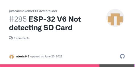 Esp 32 V6 Not Detecting Sd Card · Issue 285 · Justcallmekoko Esp32marauder · Github