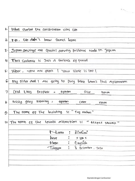 English Language Test Rindiani X Ipa 3 Pdf