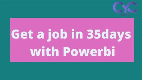 Get A Job In 35days With Powerbivanya Rajcycsoft Pvt Ltd Youtube