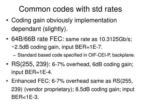 Ppt 10gbs Epon Fec Coding Gain Vs Power Budget Powerpoint