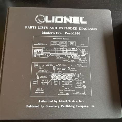 Lionel Parts List And Exploded Diagram Complete Binder Modern Era