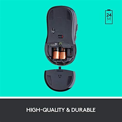 Logitech M510 Wireless Computer Mouse Comfortable Shape With Usb Unifying Receiver With Back