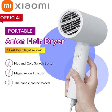 Xiaomi Hair Dryer Mi Hair Dryer Blower Negative Ion Anion Foldable H100