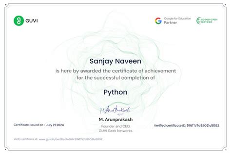 Sanjay Naveen On Linkedin 🚀 Just Completed An Advanced Python