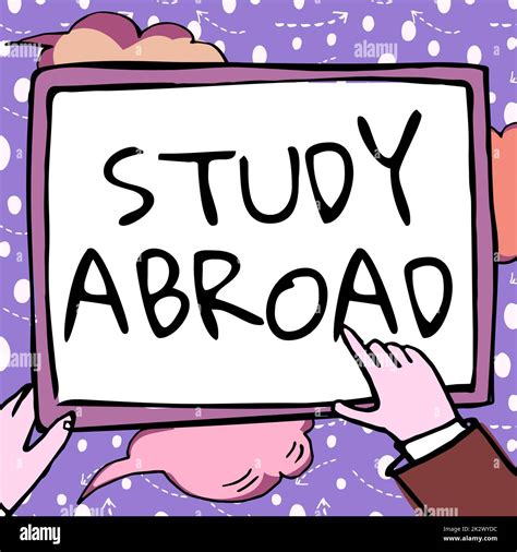 Text Caption Presenting Study Abroad Business Concept Pursuing