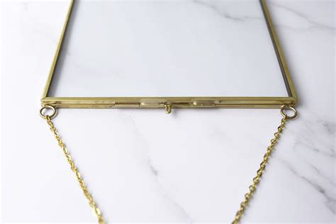 Antiqued Brass And Glass Hanging Float Frames The Crafters Box