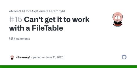 Cant Get It To Work With A Filetable · Issue 15 · Efcoreefcoresqlserverhierarchyid · Github