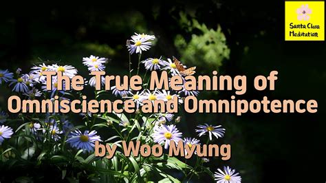 Master Woo Myung Teaching The True Meaning Of Omniscience And