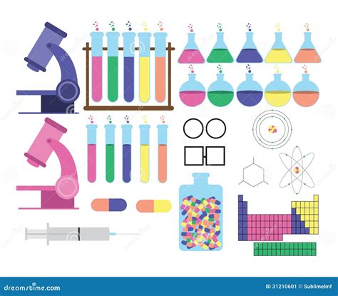 Science Themed Objects Stock Vector Illustration Of Clip 31210601
