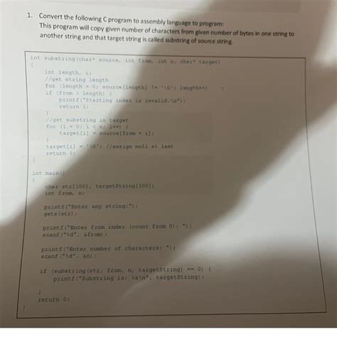 Solved Convert From C ﻿to Assembly X86