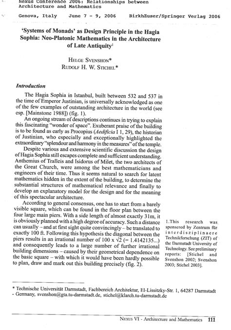 pdf system of monads as design principle in the hagia sophia neo