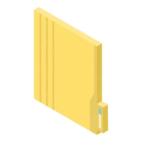 Premium Vector Yellow File Folder Icon Isometric Of Yellow File Folder Vector Icon For Web