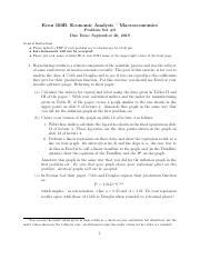 ProblemSet 2 Fall2019 Pdf Econ 100B Economic Analysis Macroeconomics Problem Set 2 Due
