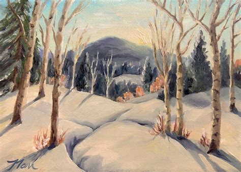 The Birches Winter View By Nancy Griswold
