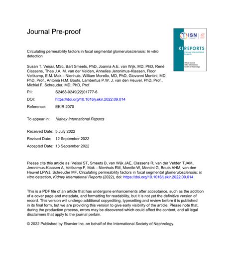 PDF Circulating Permeability Factors In Focal Segmental