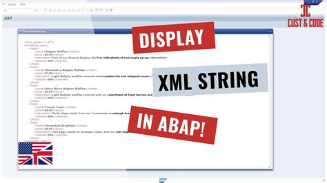 How To Display Xml String In Abap English Youtube