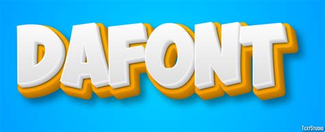 Dafont Yellow White 3d Text Effect Generator
