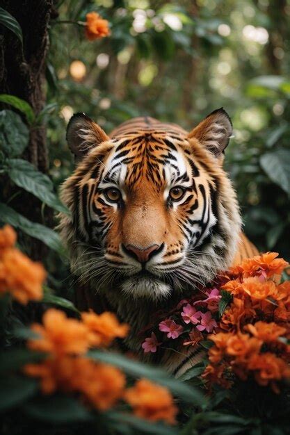 Premium Ai Image Tiger In Forest