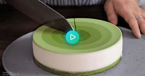 Gradient Matcha Mousse Cake  On Imgur