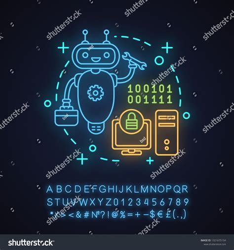Problem Fixing Neon Light Concept Icon Vector De Stock Libre De Regalías 1321675154