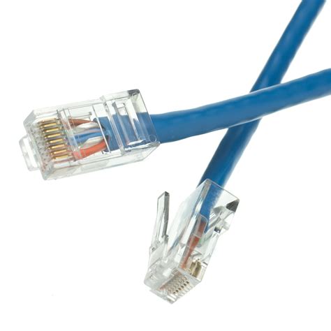 Cat6 Blue Copper Ethernet Cable Bootless 1ft