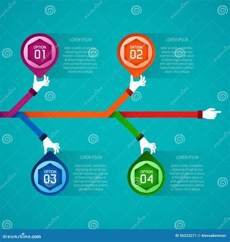 Abstract Vector Timeline Infographic Template In Flat Style For Layout Workflow Scheme Numbered