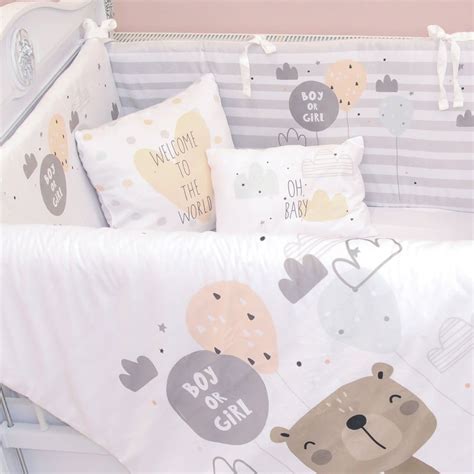 روتختی۷تکه نوزاد طرح خرس کارتنی طوسیmomscutie