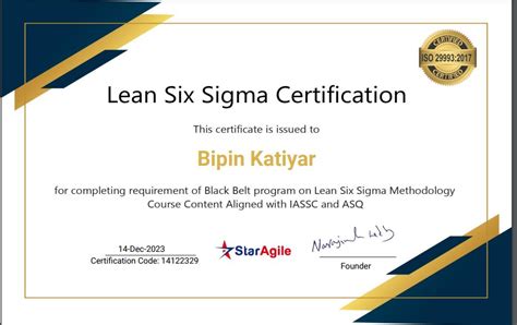 Bipin Katiyar On Linkedin Happy To Share With All Of You That Today I Have Completed My Lssbb