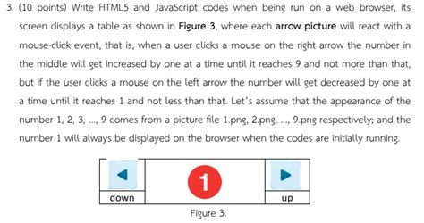 Solved 3 10 Points Write Html5 And Javascript Codes When