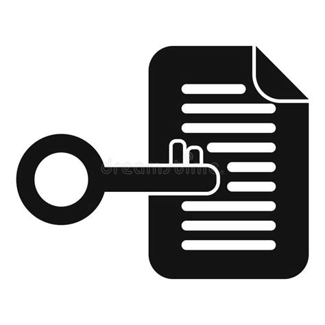 key paper approve icon simple vector person access stock illustration