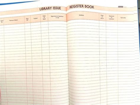 Get New Format Library Book Issue Register Bapuji Since 1948