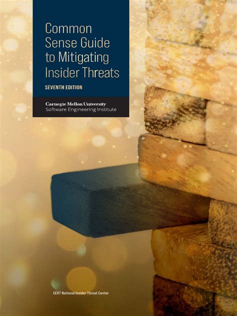 Common Sense Guide To Mitigating Insider Threats Download Free Pdf Risk Privacy