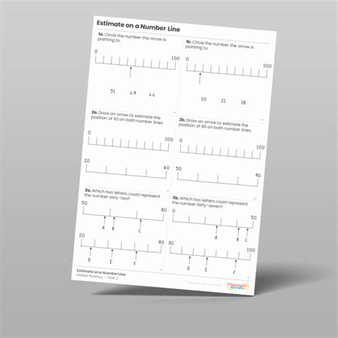 Year 2 Estimate On A Number Line Varied Fluency Resource Classroom Secrets