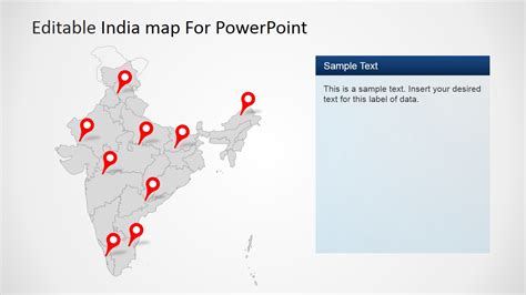 Editable India Map Template For PowerPoint SlideModel