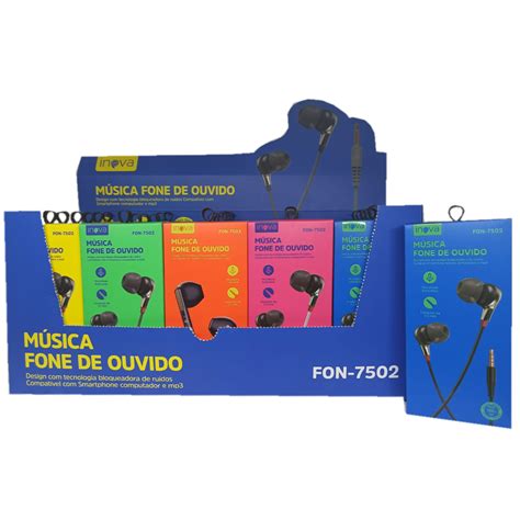 Fone De Ouvido Com FIO Inova Fon 7502