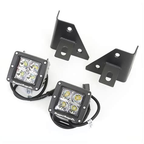 Rugged Ridge 76 95 Jeep Wrangler Cjyj Square Windshield Led Kit W