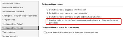 Como Activar Macros En Excel