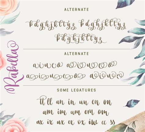 Modern Font Script Font Handwriting Font Creative Rabella Script