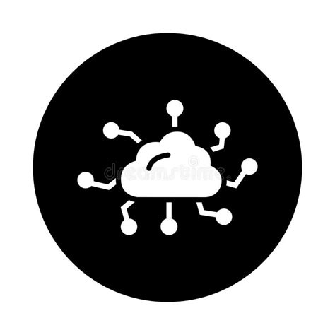Cloud Connection Data Icon Black Vector Graphics Stock Illustration Illustration Of Black