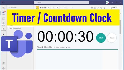 How To Add Timer Countdown To Teams How To Add Stopwatch To Teams Timer