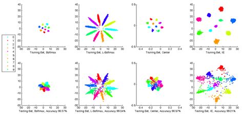 Visualization Of The Deeply Learned 2d Features On Training And Testing