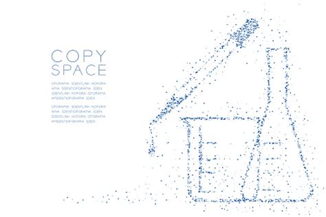 추상적인 기하학적 다각형 사각형 상자와 삼각형 패턴 스포이드 비 커와 플라스 크 모양 흰색 배경 과학 실험실 장비 개념 디자인
