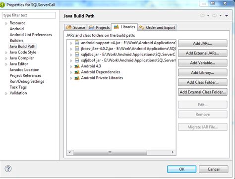 Java Class Not Found Although Particular Jar Is Added In Project Android To Sqlserver Without