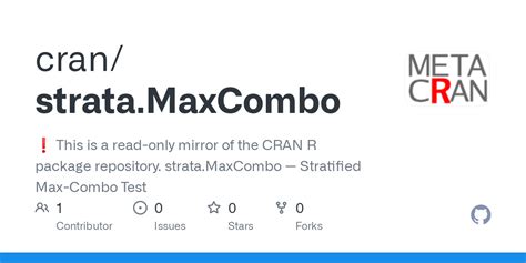 GitHub Cran Strata MaxCombo Exclamation This Is A Read Only Mirror Of The CRAN R Package