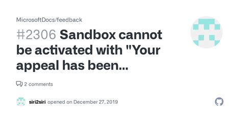 Sandbox Cannot Be Activated With Your Appeal Has Been Received Message Issue