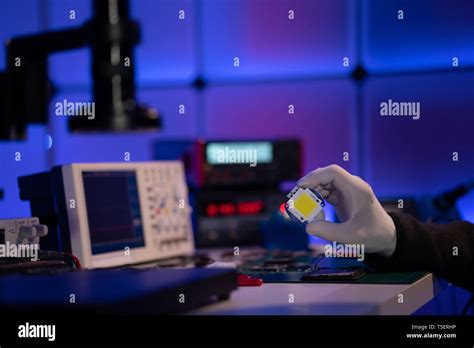Chip On Board LED In Industrial Electronics Lab Stock Photo Alamy