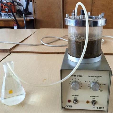 Small Bioreactor And Erlenmeyer Flasks In The Bacteriological