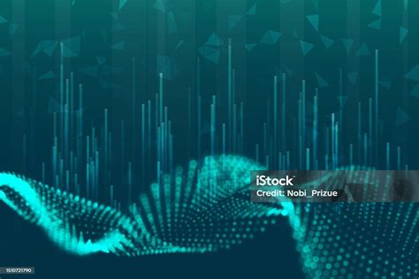 Abstract Technology Big Data Visualization Stock Illustration