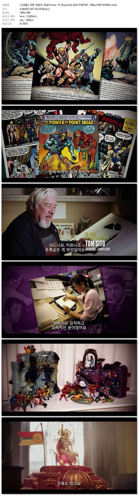 고화질 히맨 영웅의 탄생 Power Of Grayskull 2018 자체자막 1080p H265 WANNA 파일쿠키 등록정보