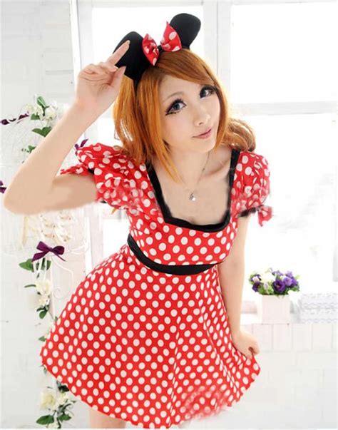 Sexy Minnie Mouse Christmas Halloween Party Women Cosplay Fancy Dress Costume H On
